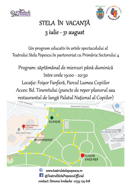 Teatrul Stela Popescu vă invită din 3 iulie la…. “STELA ÎN VACANŢĂ”