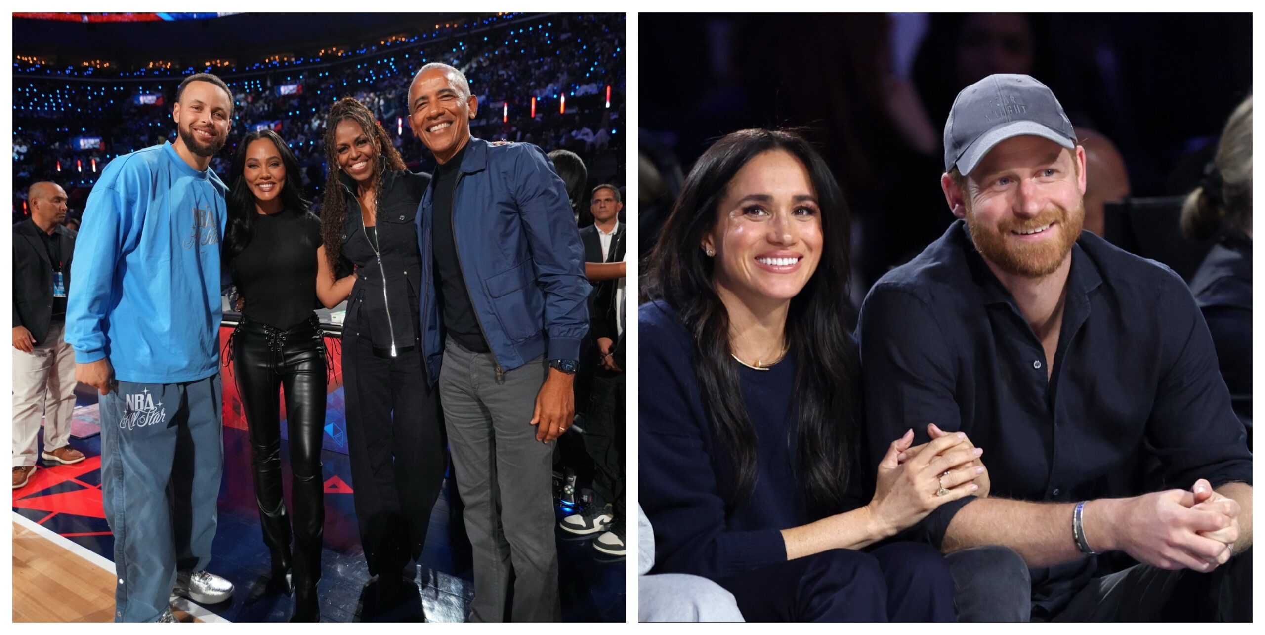 Barack Obama şi prinţul Harry, prezenţi la NBA All Star Game - VIDEO