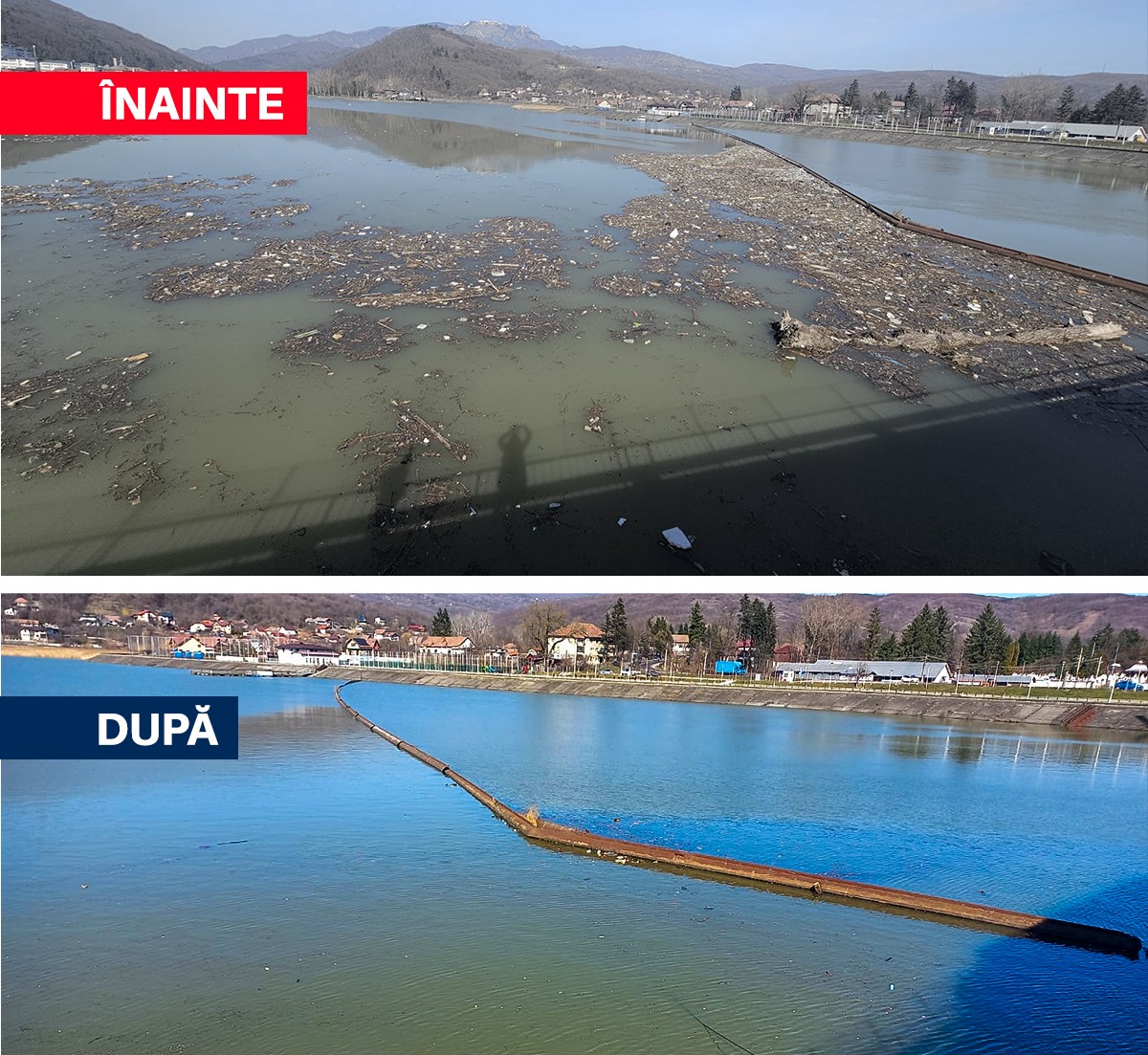 Lacul de acumulare de la Călimănești, curățat de tone de deșeuri